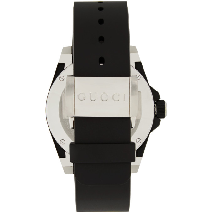 Gucci Black and Silver Feline Dive Watch Gucci