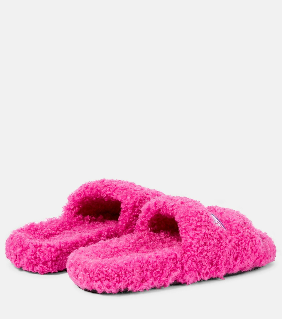 Balenciaga - Furry faux shearling slides Balenciaga