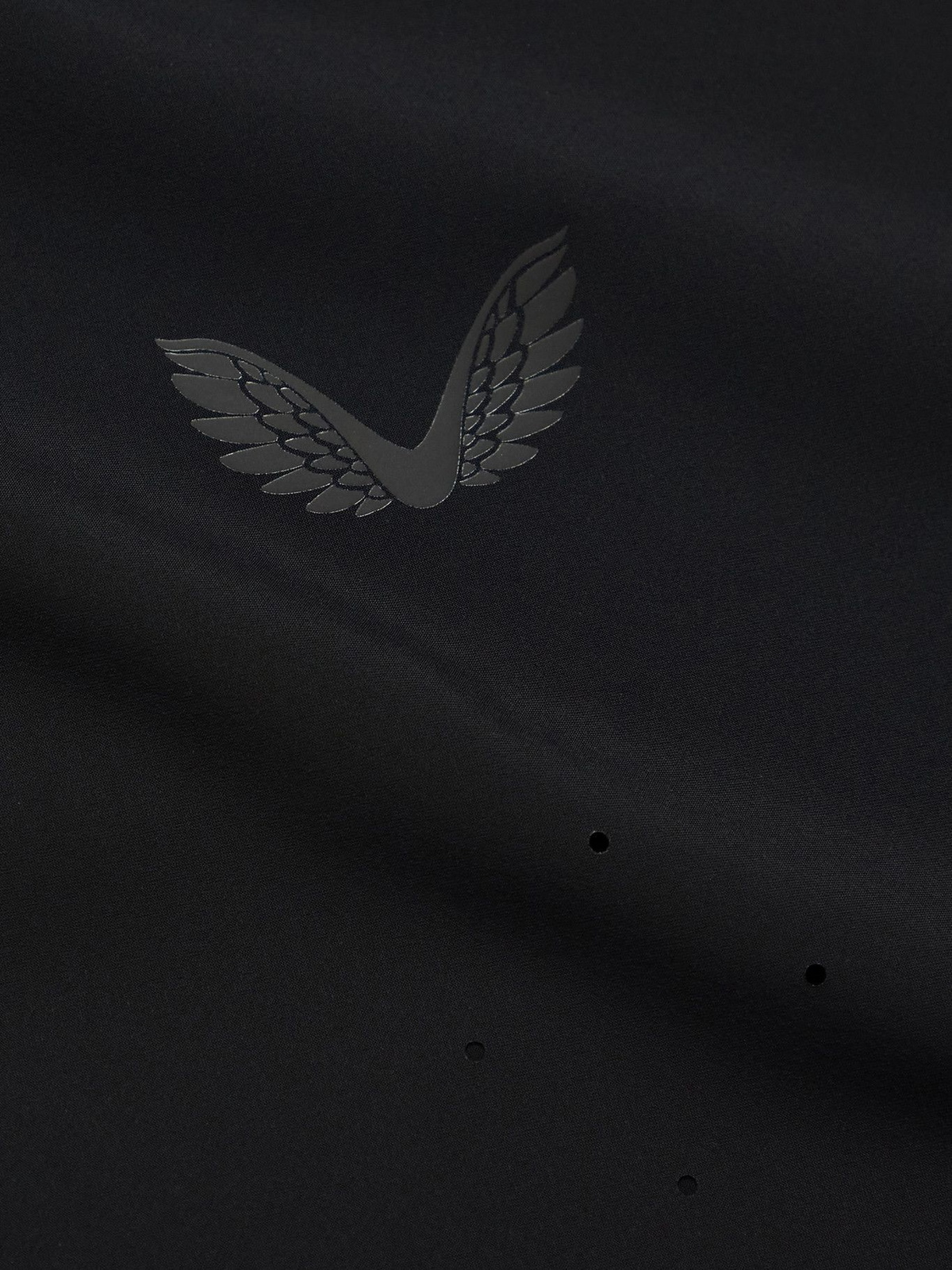 CASTORE - Logo-Print Perforated Stretch-Jersey T-Shirt - Black CASTORE