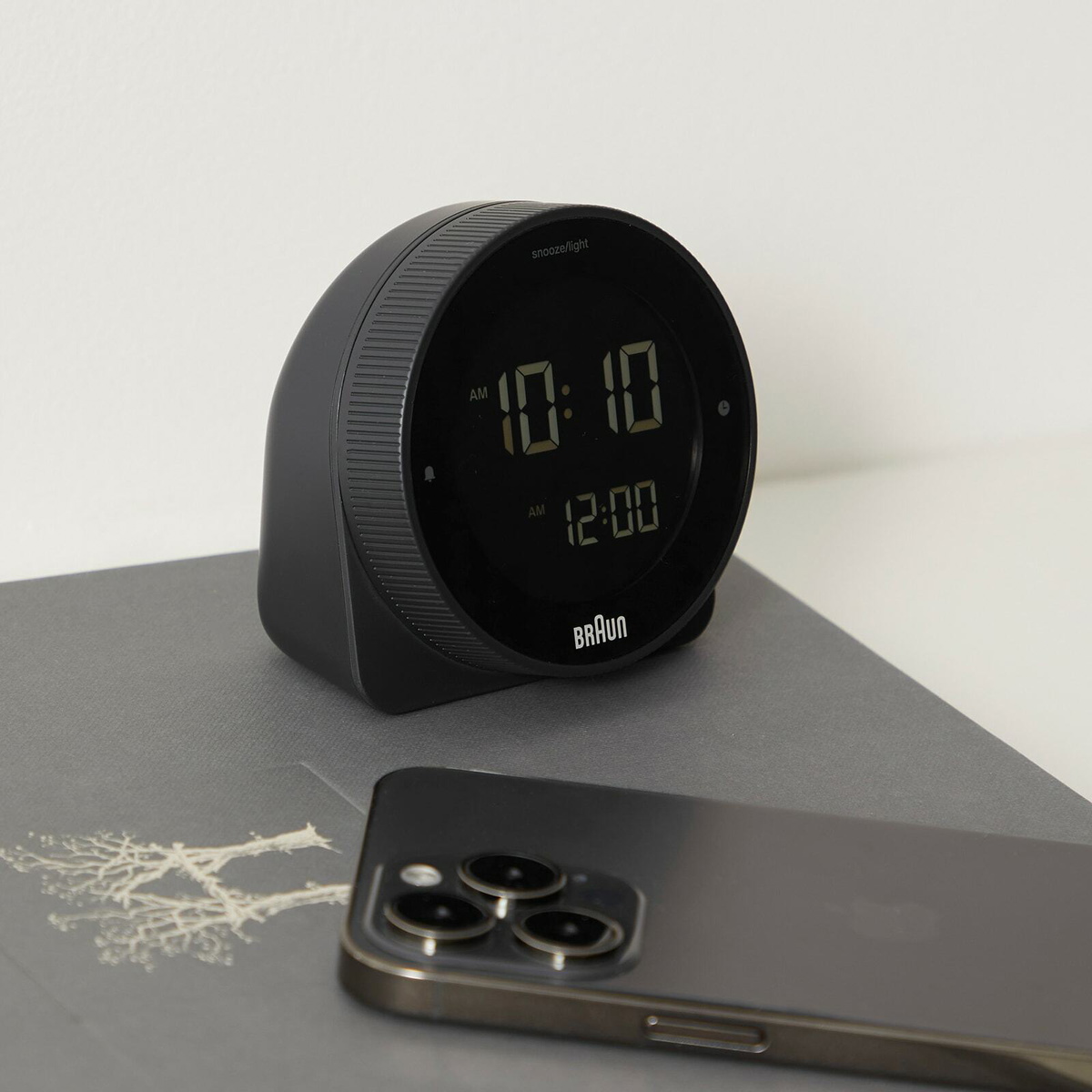 Braun BC24 Digital Alarm Clock in Black Braun