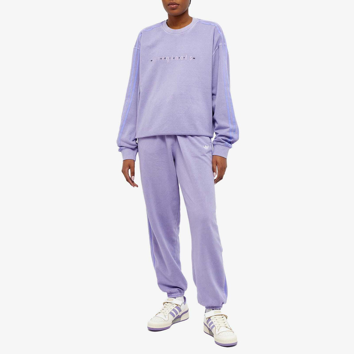 Adidas Women's Oversized Sweat in Light Purple adidas