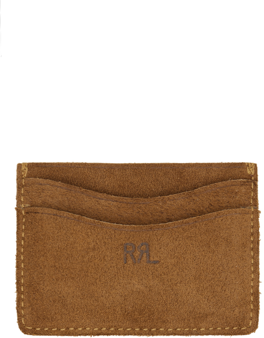 RRL Tan Roughout Suede Card Holder RRL