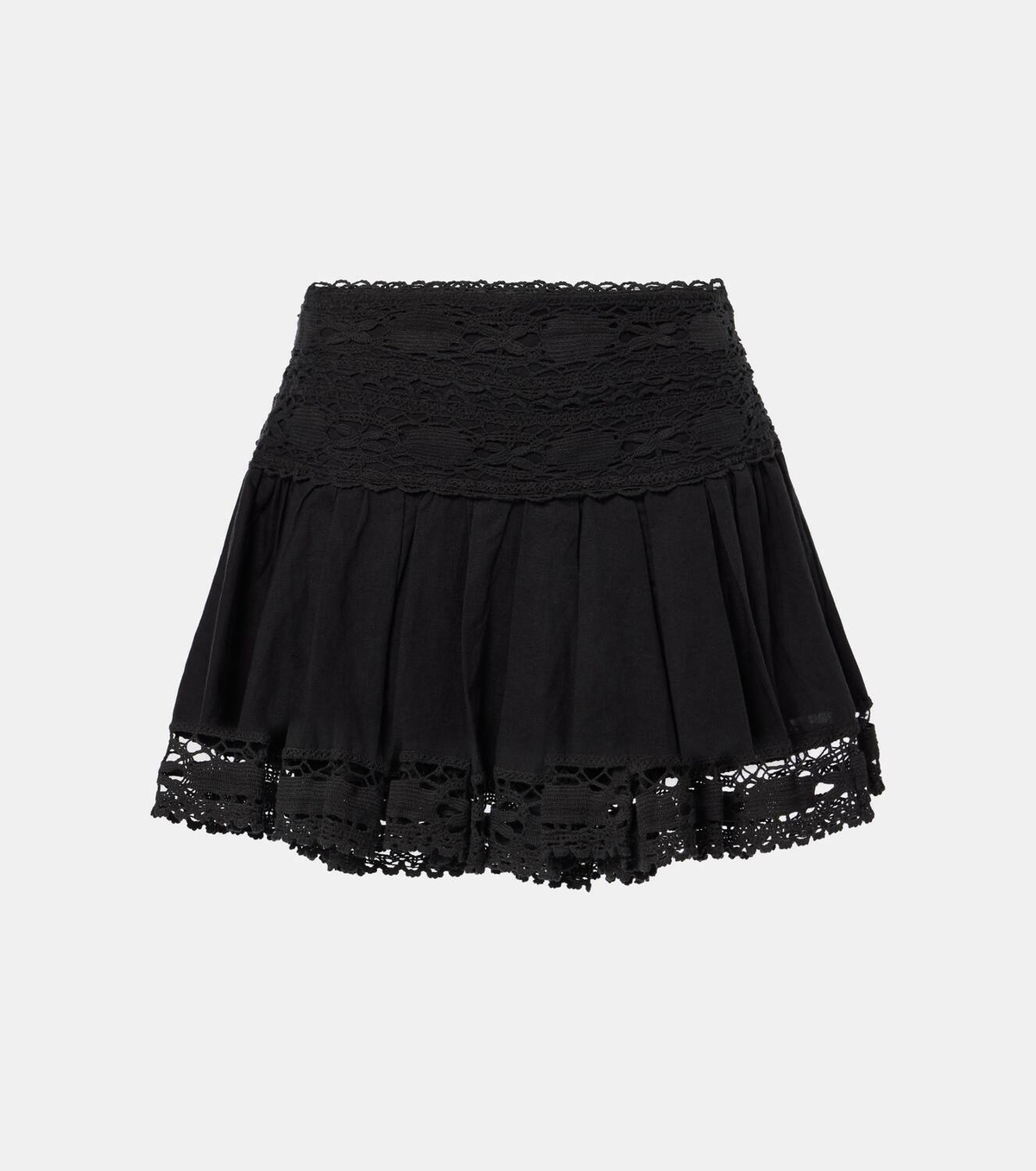 Marant Etoile Violana embroidered linen and cotton miniskirt Isabel ...