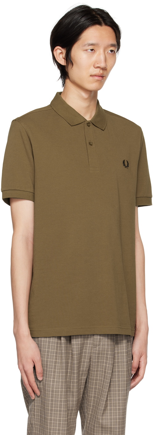 Fred Perry Brown Embroidered Polo Fred Perry