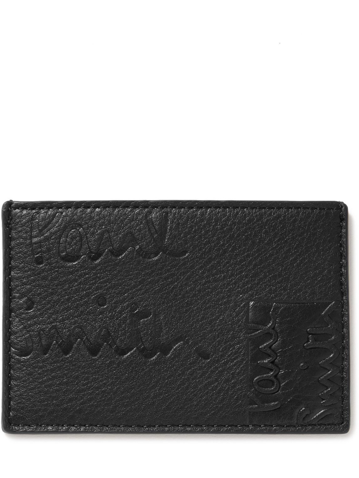 Paul Smith - Logo-Embossed Full-Grain Leather Cardholder Paul Smith