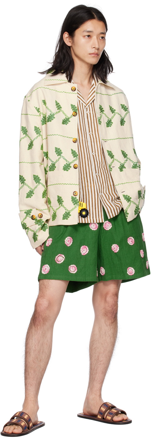 HARAGO White Embroidered Jacket HARAGO