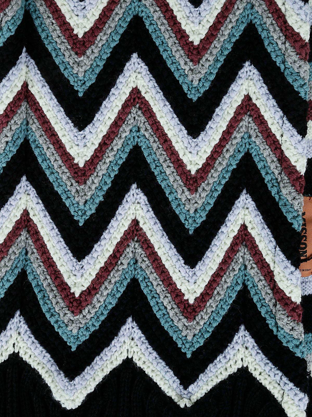 Missoni Zig-zag Pattern Knitted Scarf Missoni
