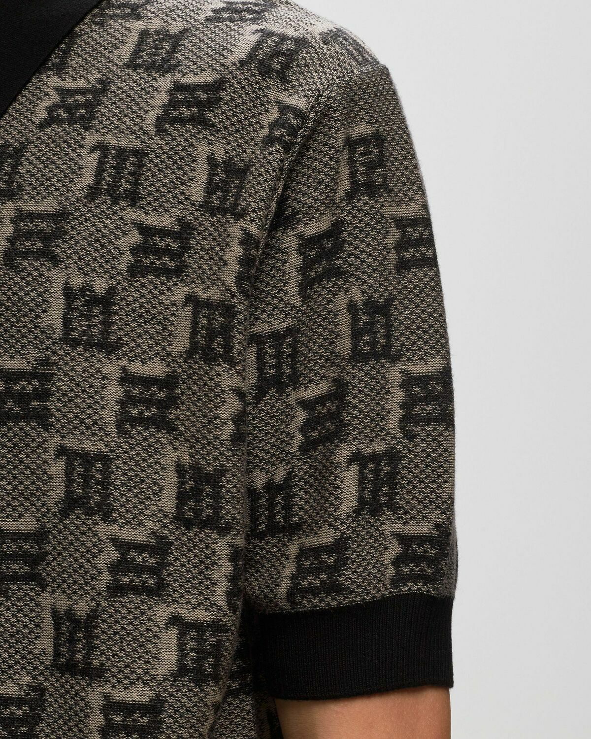 Misbhv Silk Wool Knitted Monogram Polo Tee Multi - Mens - Polos MISBHV