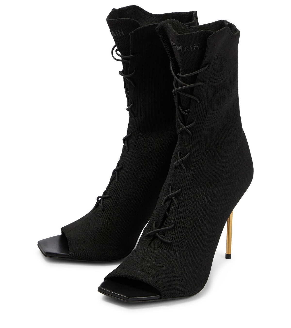 Balmain - Open-toe knit boots Balmain
