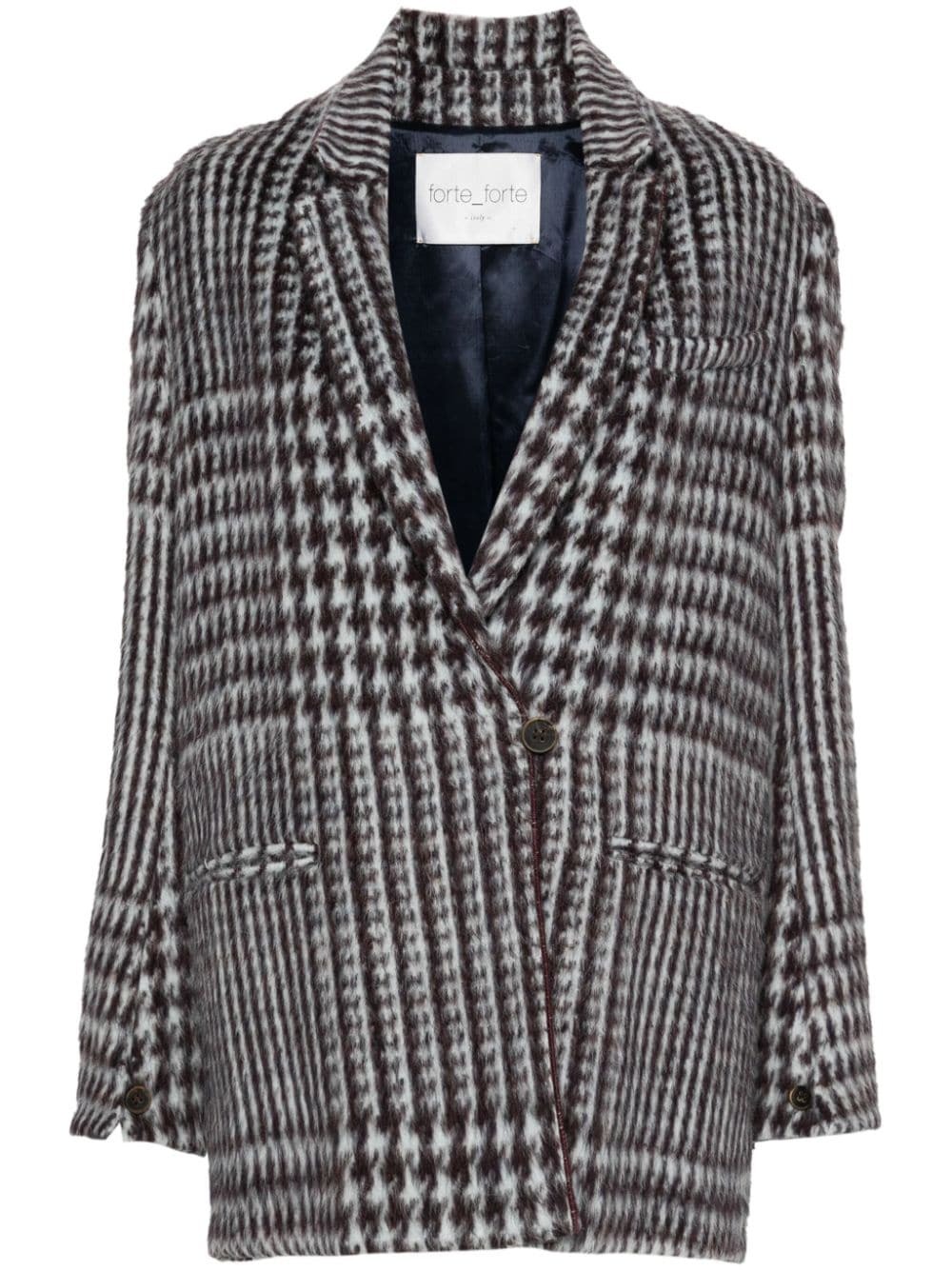 FORTE FORTE - Wool Checked Coat Forte Forte