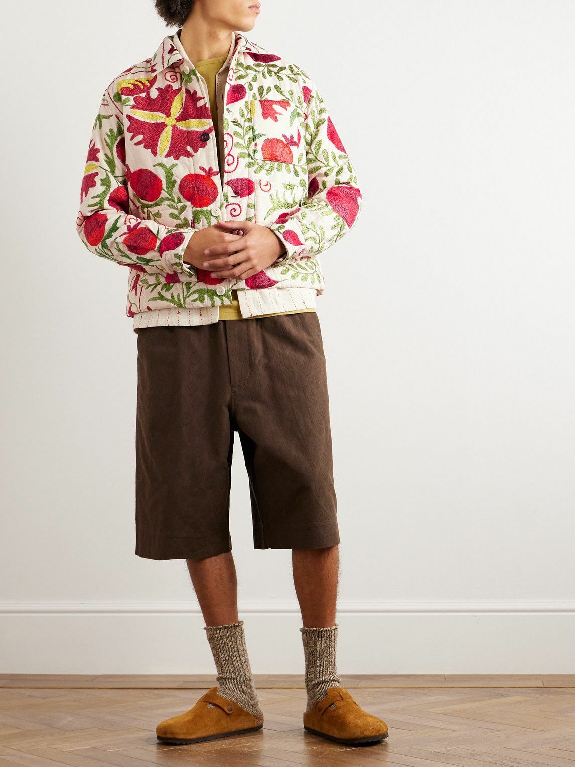 Kardo - Bodhi Embroidered Quilted Cotton Jacket - Red Kardo