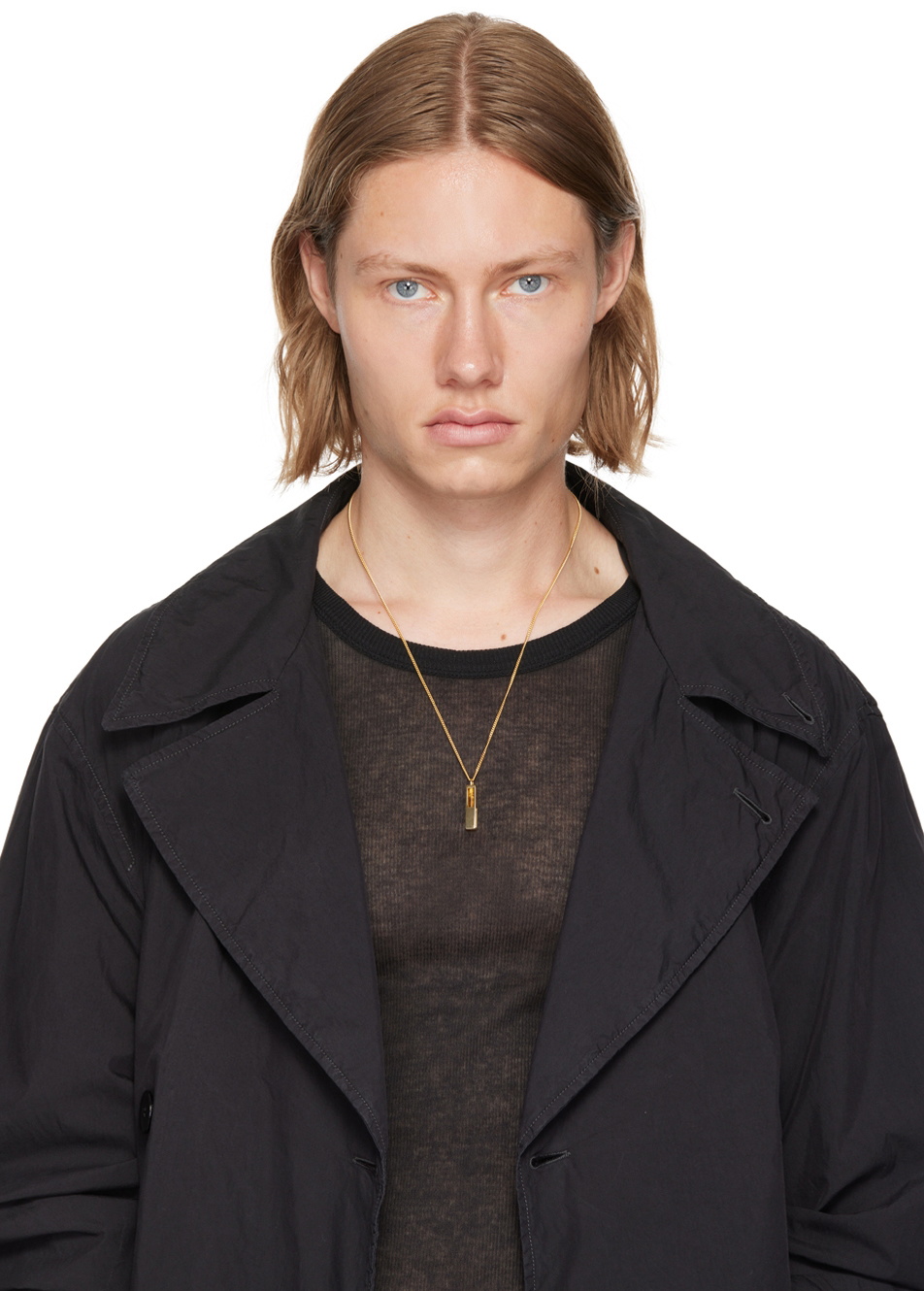 Tom Wood Gold Cube Pendant Necklace Tom Wood