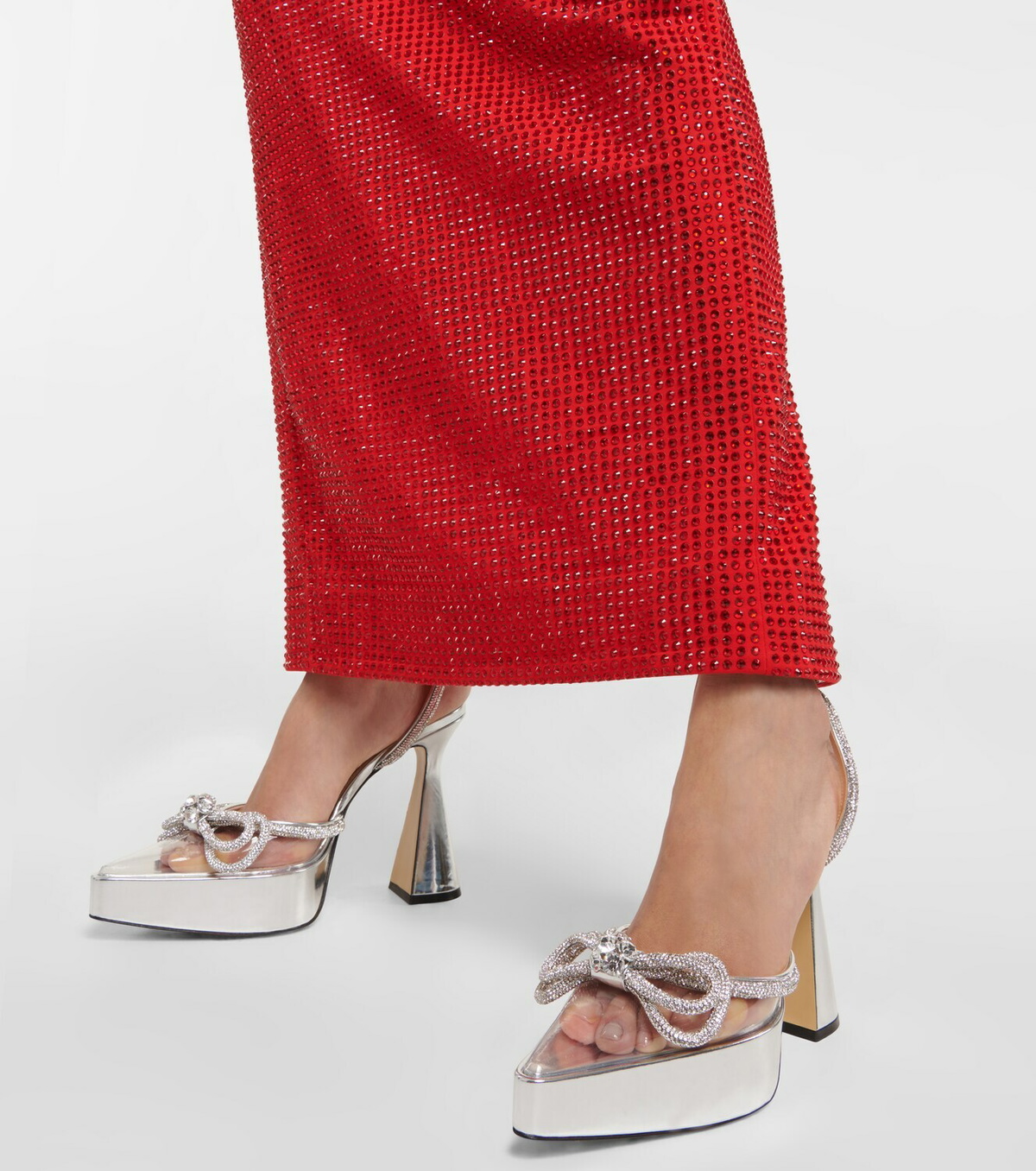 Mach & Mach - Double Bow embellished PVC pumps MACH & MACH