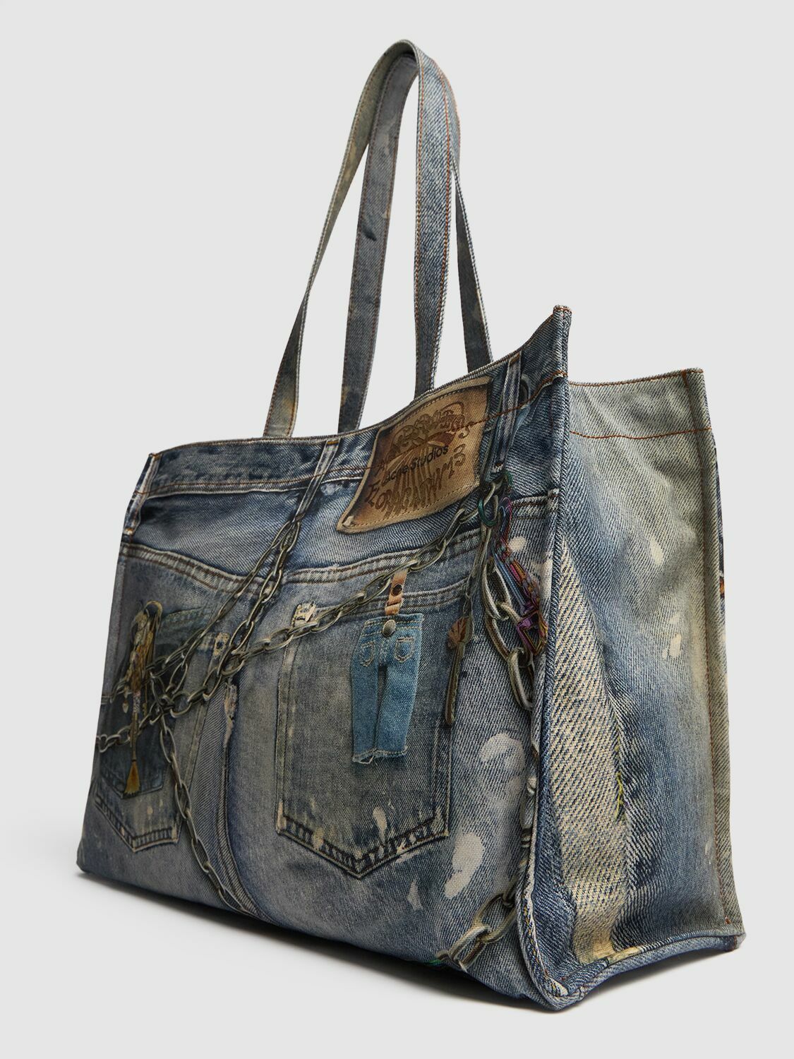ACNE STUDIOS New Tlo Keychains Logo Shopper Tote Acne Studios