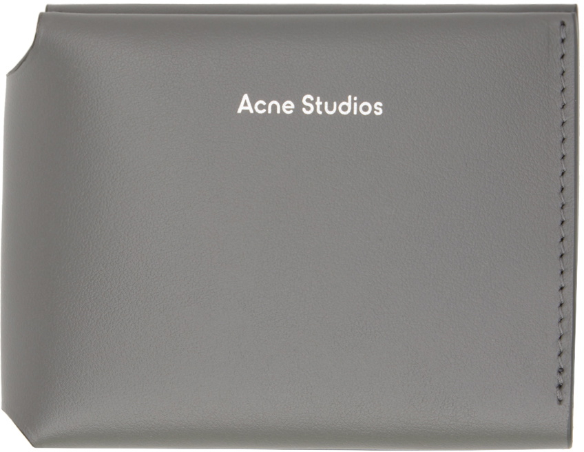 Acne Studios Gray Trifold Wallet Acne Studios