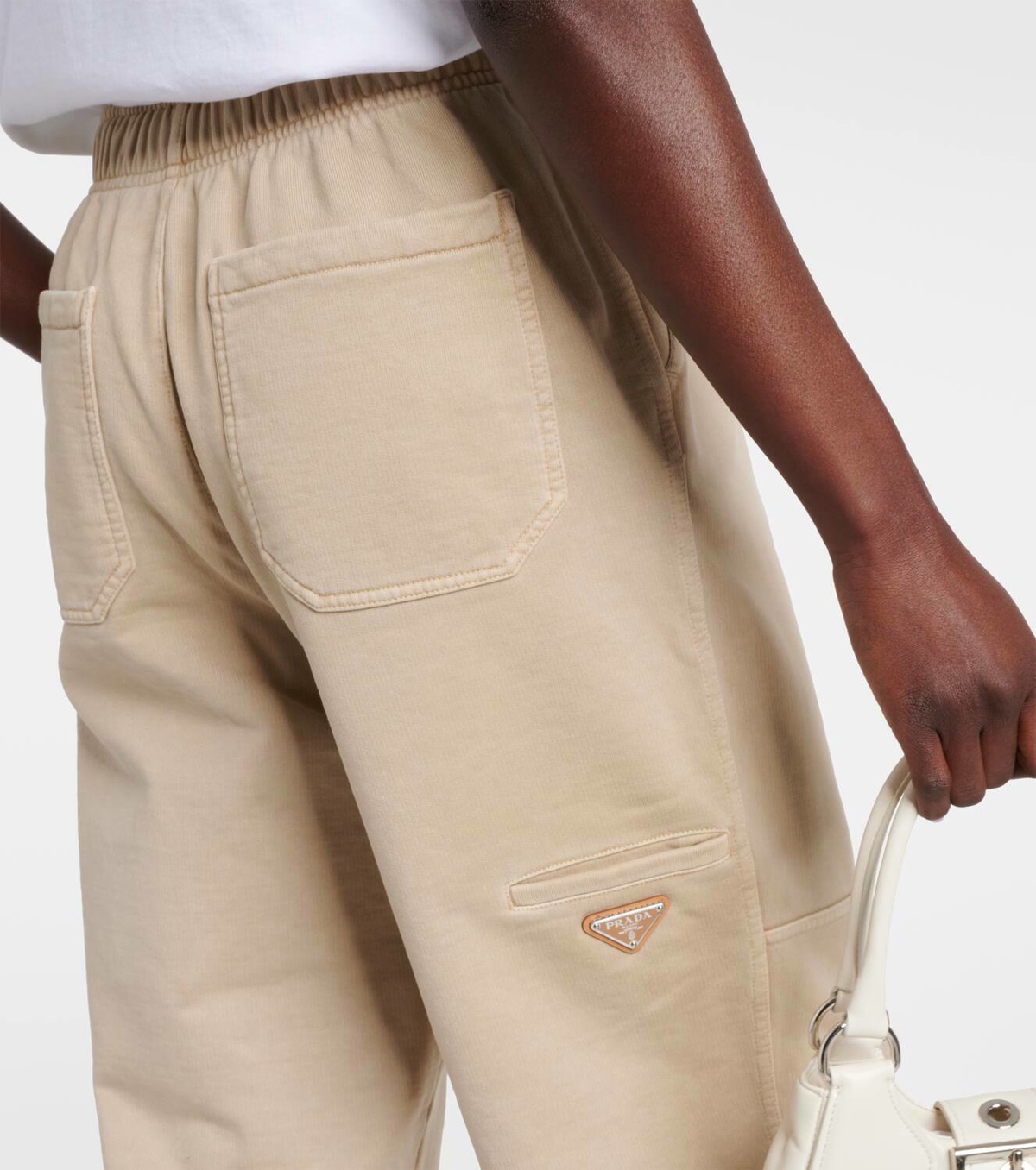 Prada High-rise cotton sweatpants Prada