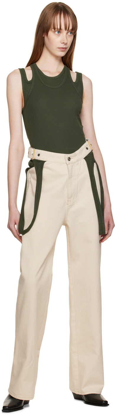 Dion Lee Green Double Loop Tank Top Dion Lee