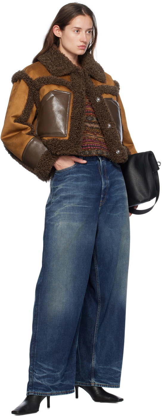 Stand Studio Tan & Brown Edith Faux-Shearling Jacket Stand Studio