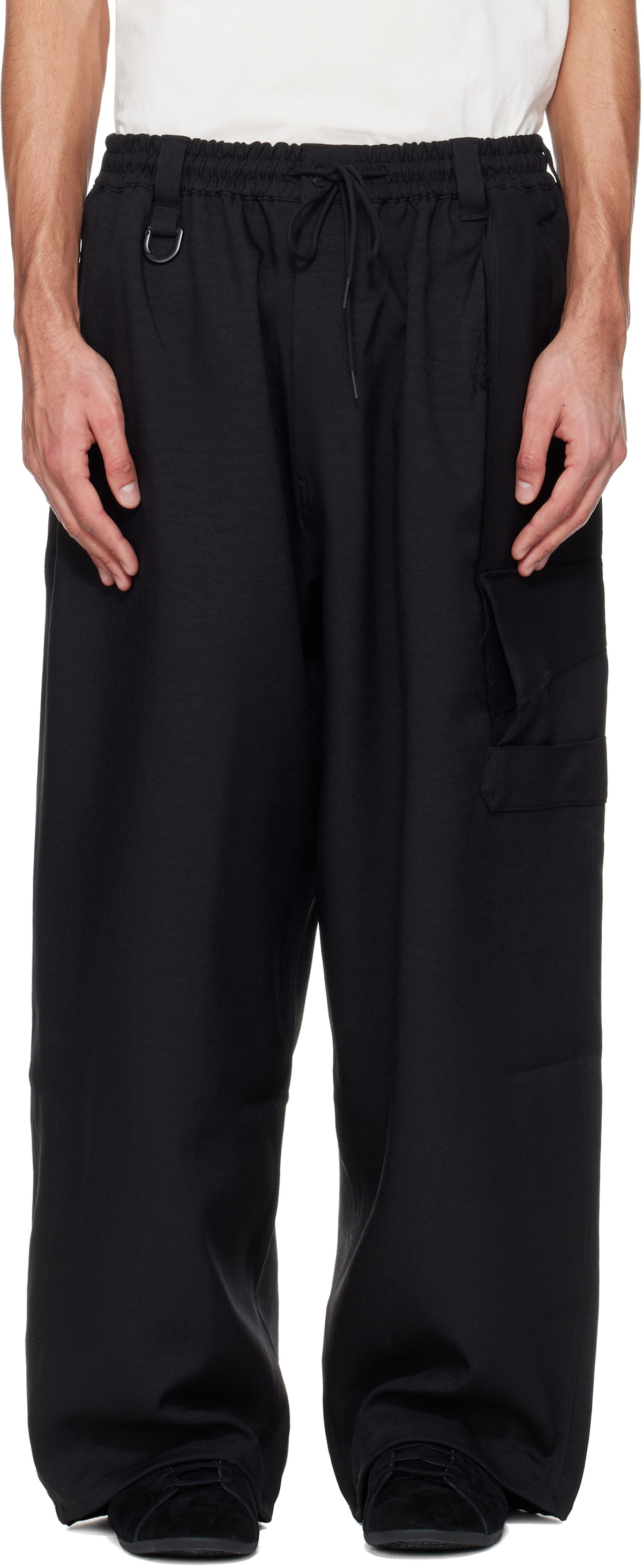 Y-3 Black Sport Uniform Straight Cargo Pants Y-3