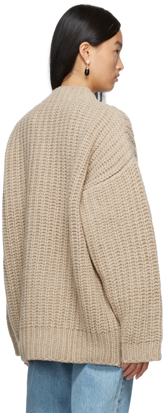Baserange Beige Merino Wool Mea Sweater Baserange