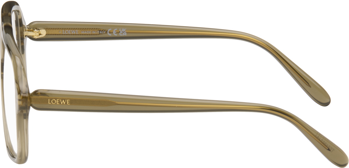 LOEWE Green Slim Aviator Glasses Loewe