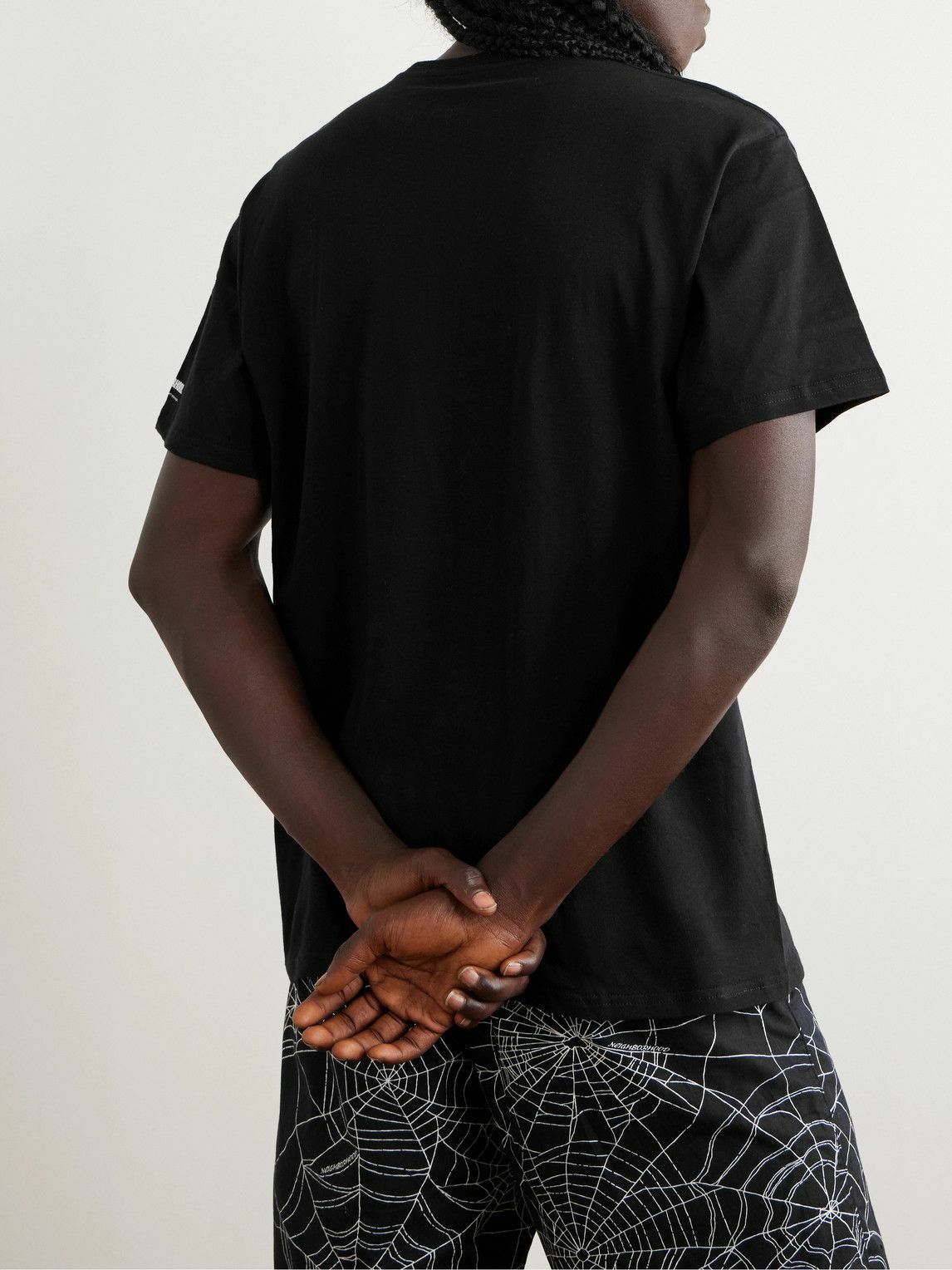 Neighborhood - Two-Pack Logo-Print Cotton-Jersey T-Shirts - Black ...