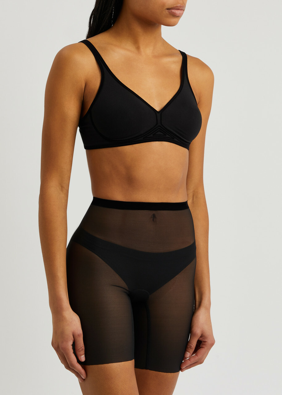 Wolford Control Sheer Tulle Shorts Black Wolford