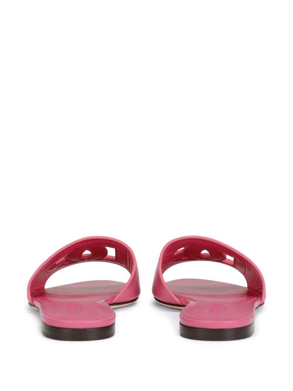 DOLCE & GABBANA - Dg Logo Leather Slides Dolce & Gabbana