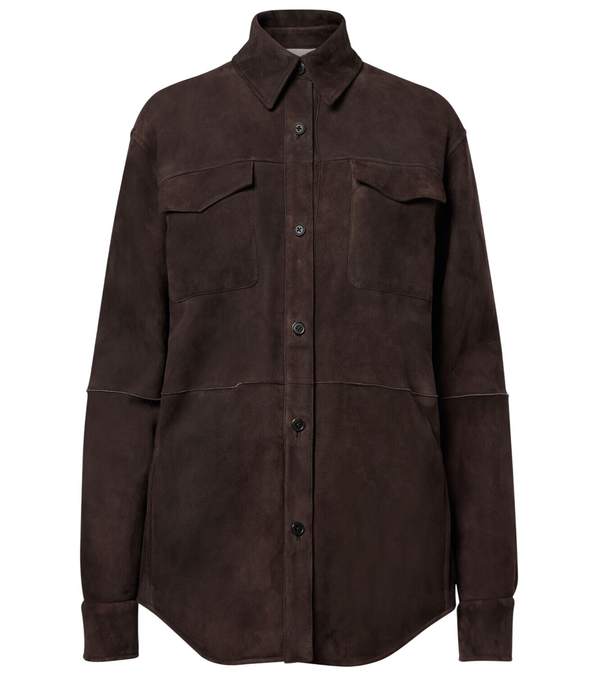 The Row Gwena suede overshirt The Row