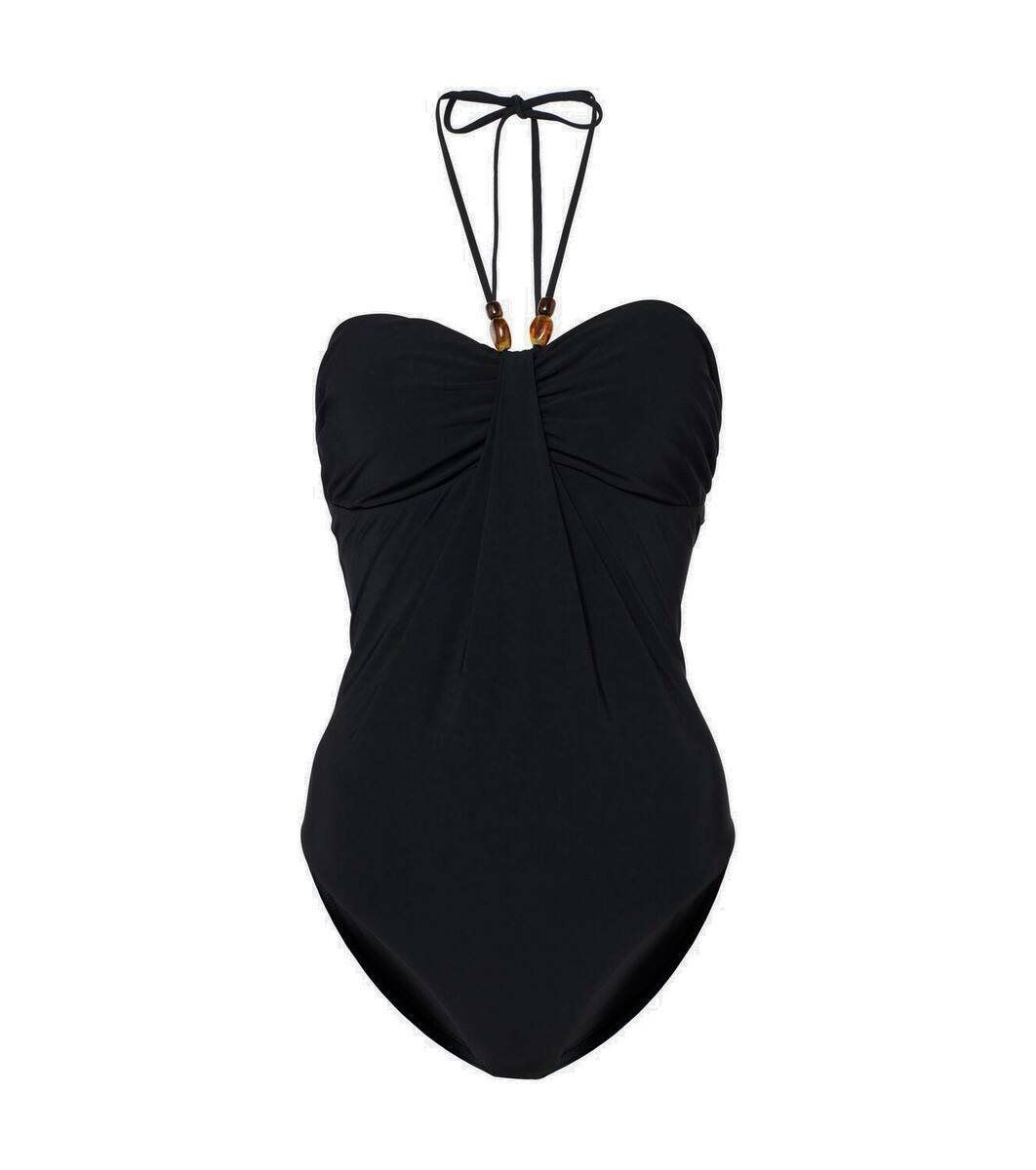 Zimmermann Wylie Drape Halter gathered swimsuit Zimmermann