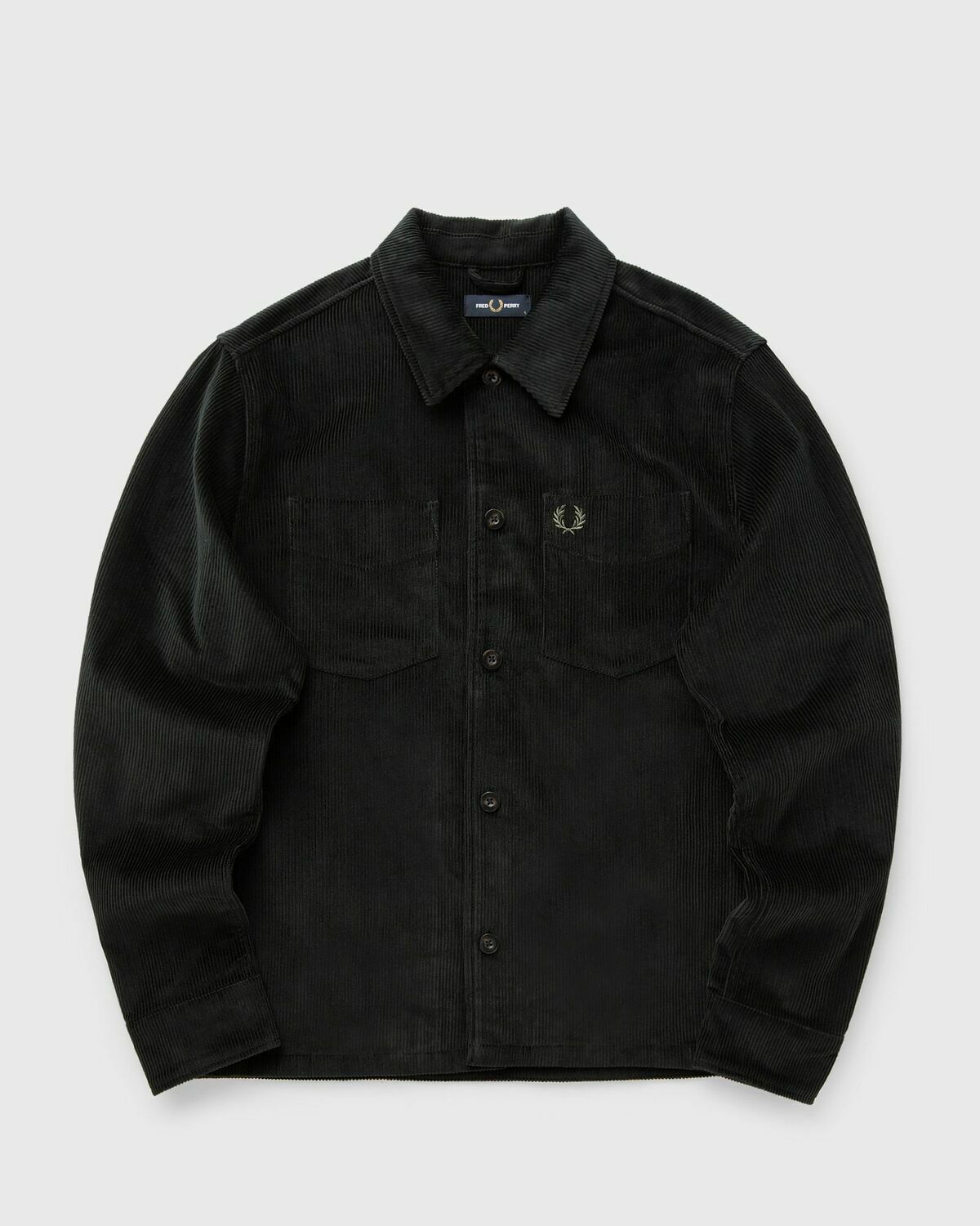 Fred Perry Corduroy Overshirt Black Overshirts Fred Perry