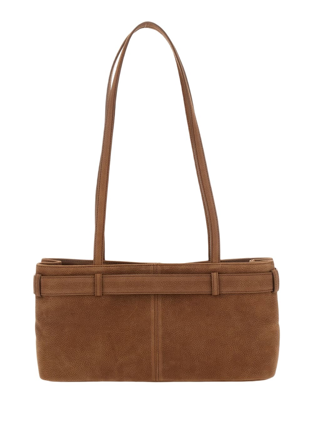 OSOI brocle Brown Shoulder Bag With Belt And Pendant Key Details In ...