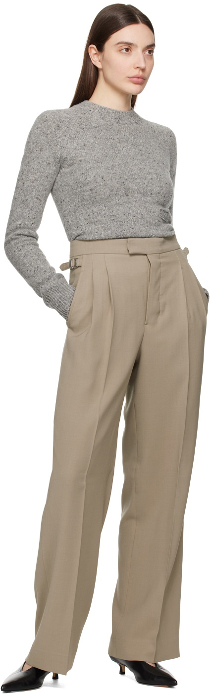 AMI Paris Gray Raglan Sweater AMI