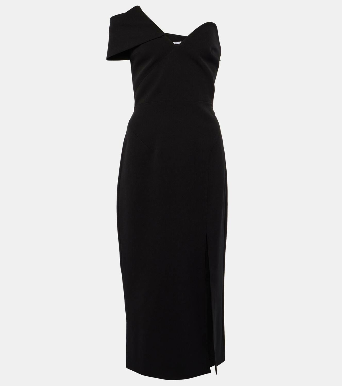 Safiyaa Asymmetric crêpe midi dress Safiyaa