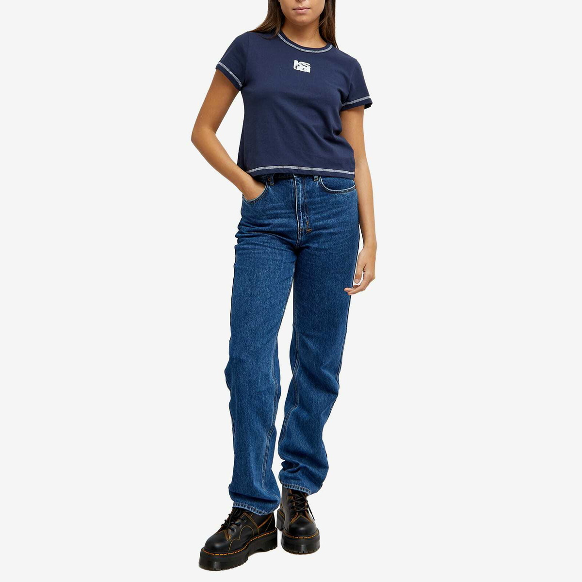 Ksubi Women's Graf Mini T-Shirt in Navy Ksubi