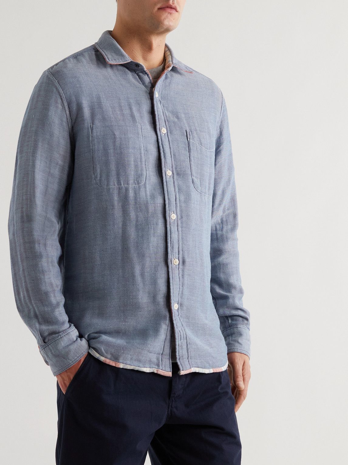 Faherty - Reversible Checked Organic Cotton Shirt - Red Faherty