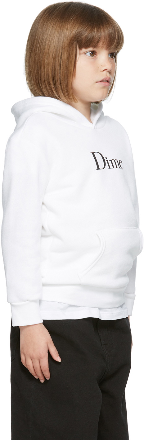 Dime SSENSE Exclusive Kids White Classic Hoodie Dime