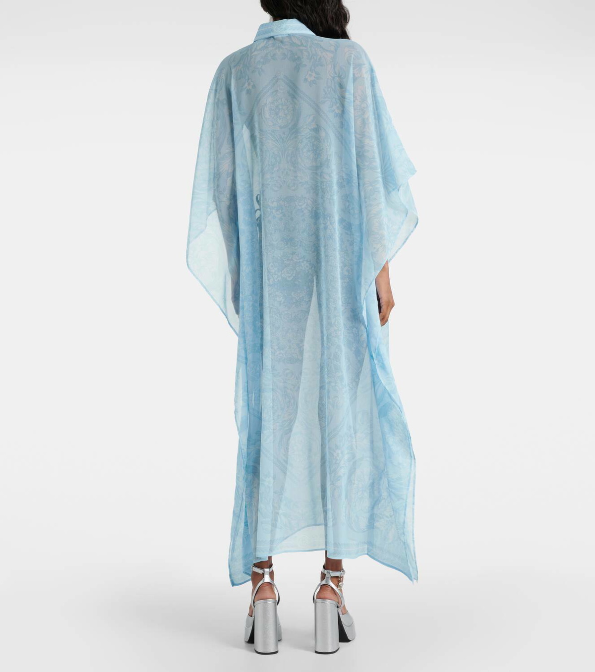 Versace Barocco printed chiffon kaftan Versace