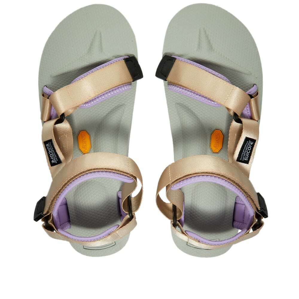 Suicoke Women's Depa V2 Platform in Light Beige/Purple Suicoke