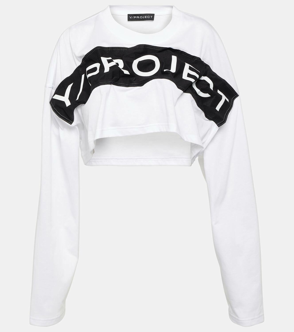 Y/Project Logo cotton jersey crop top Y/Project