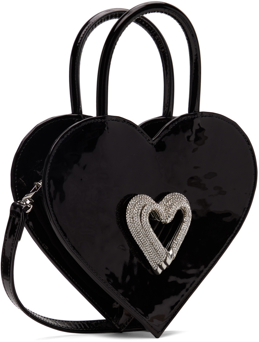 MACH & MACH Black Mini Triple Heart Bag MACH & MACH
