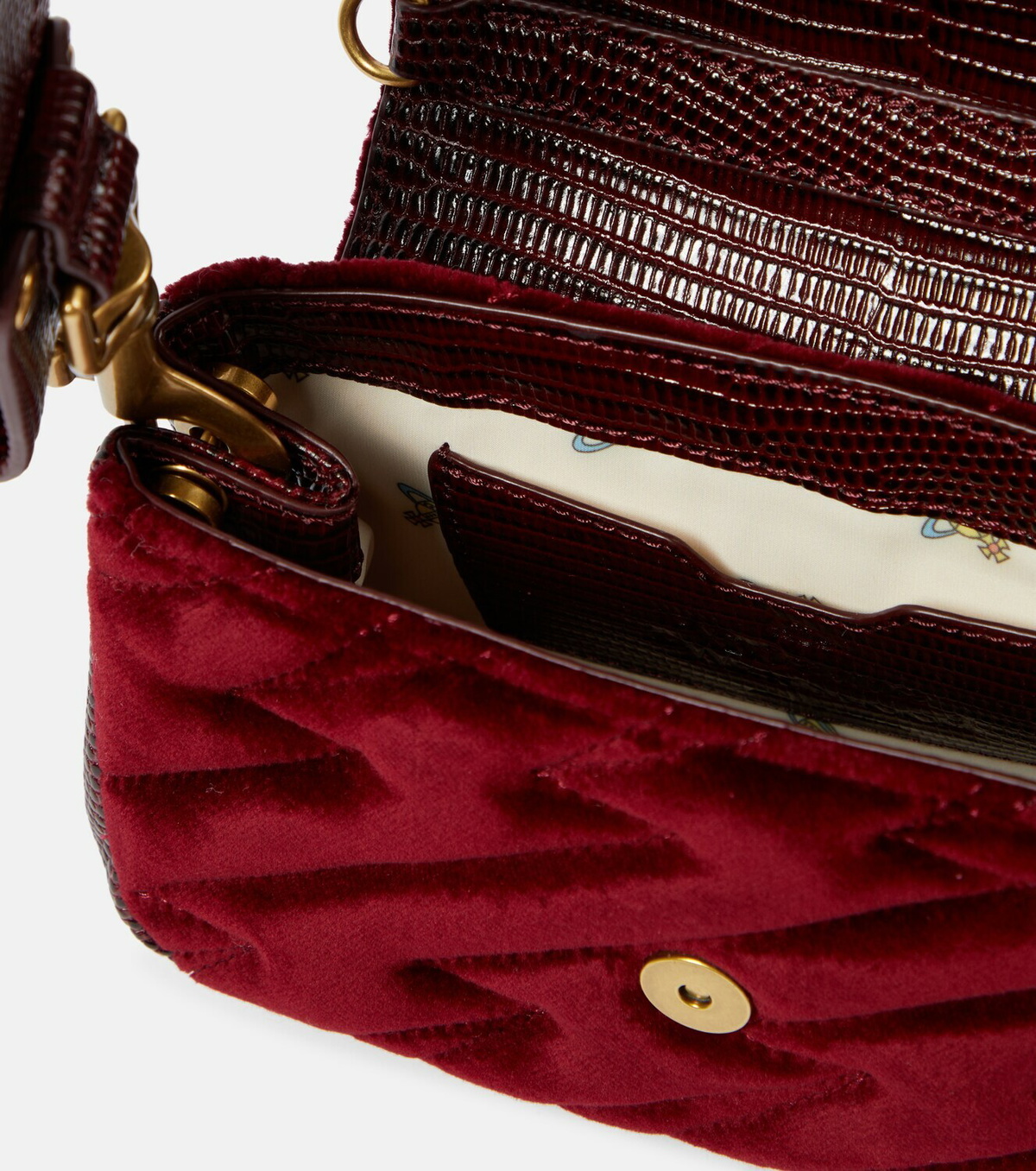 Vivienne Westwood Hazel Small velvet shoulder bag Vivienne Westwood