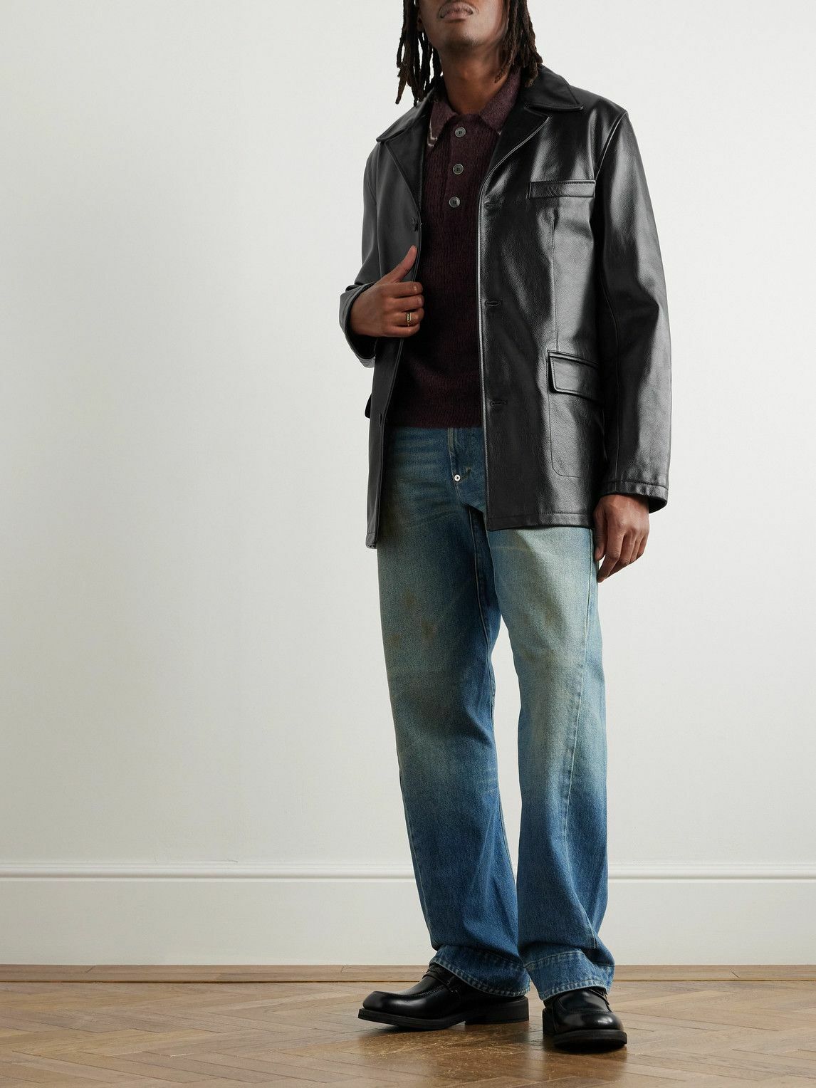 Our Legacy - Alley Full-Grain Leather Jacket - Black Our Legacy