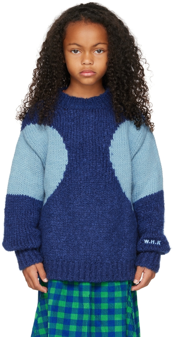 Weekend House Kids Kids Blue Dot Sweater