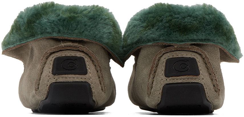 Coach 1941 Green Shearling Driver Loafers Coach 1941