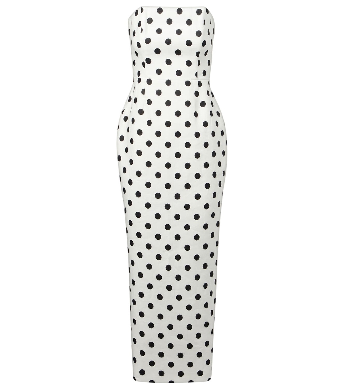 Posse Romeo polka-dot linen maxi dress Posse