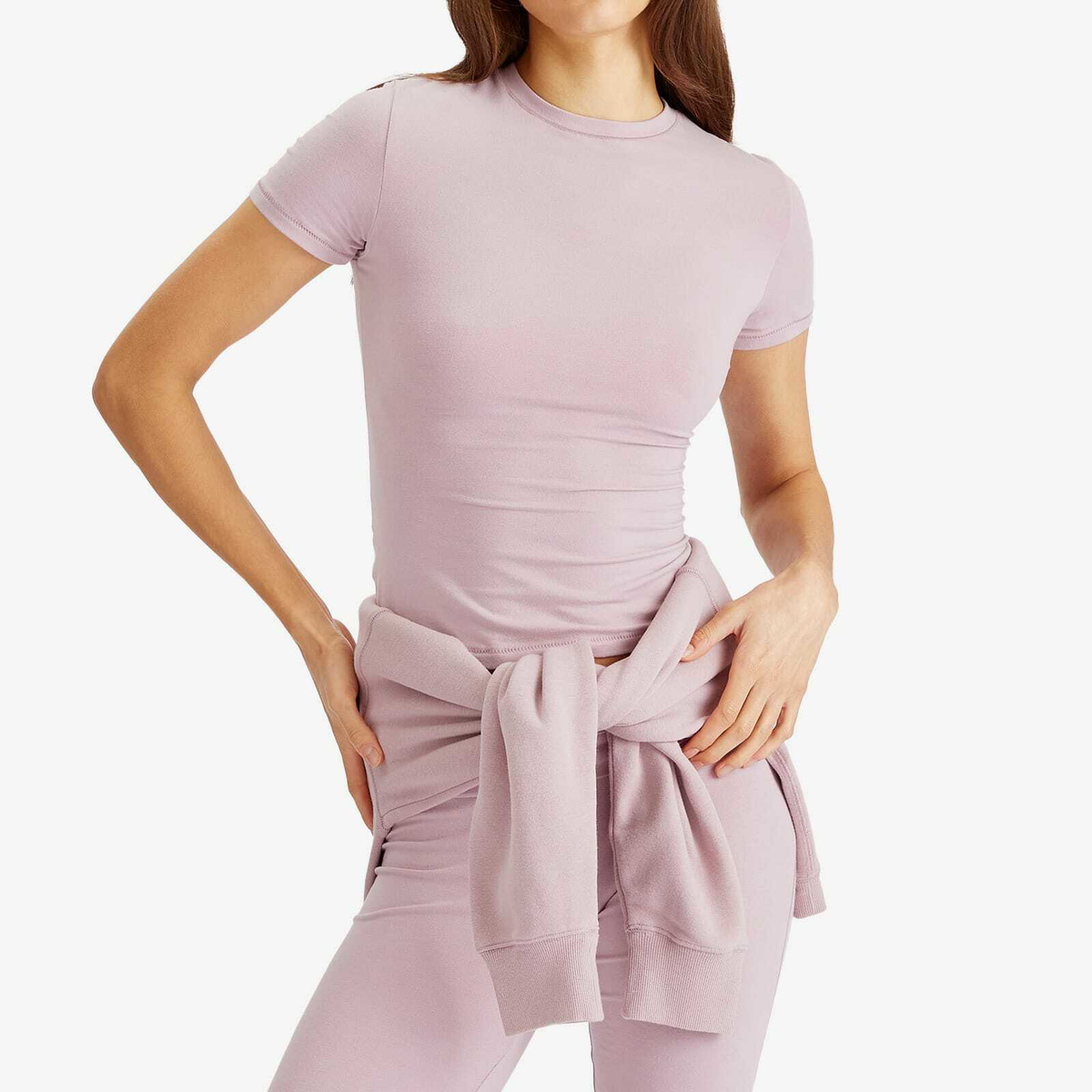 SKIMS Women's Cotton Jersey Foldover Pant in Dusk SKIMS
