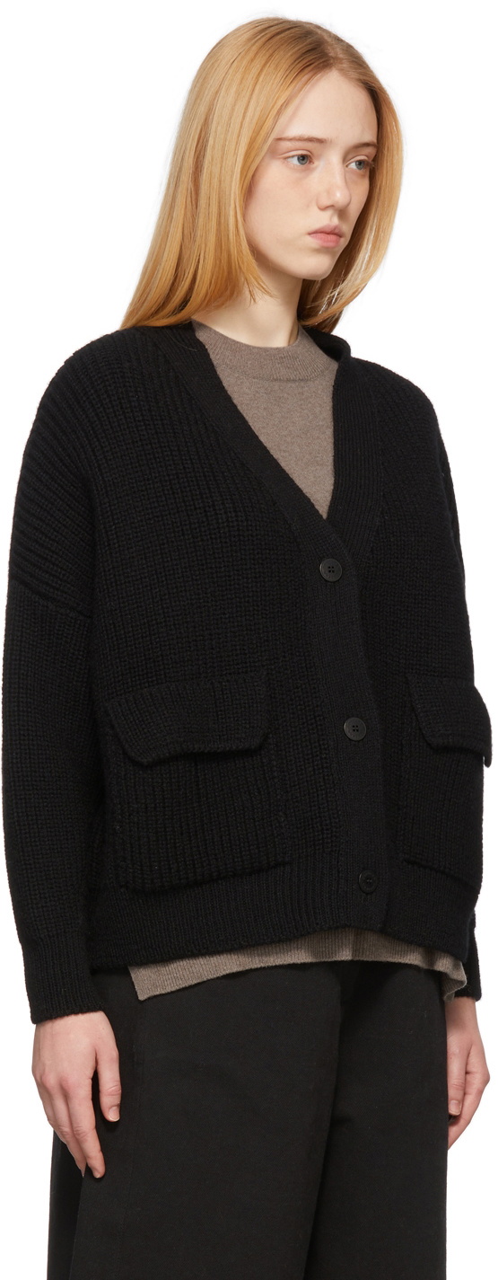CORDERA Black Wool Cardigan CORDERA
