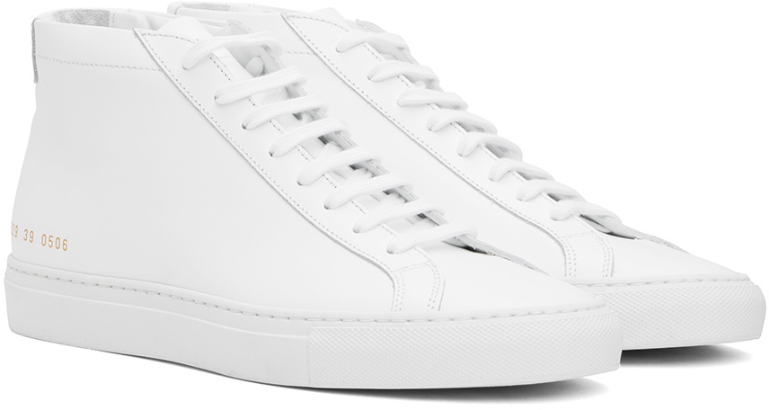 Common Projects White Achilles Mid Sneakers Common Projects