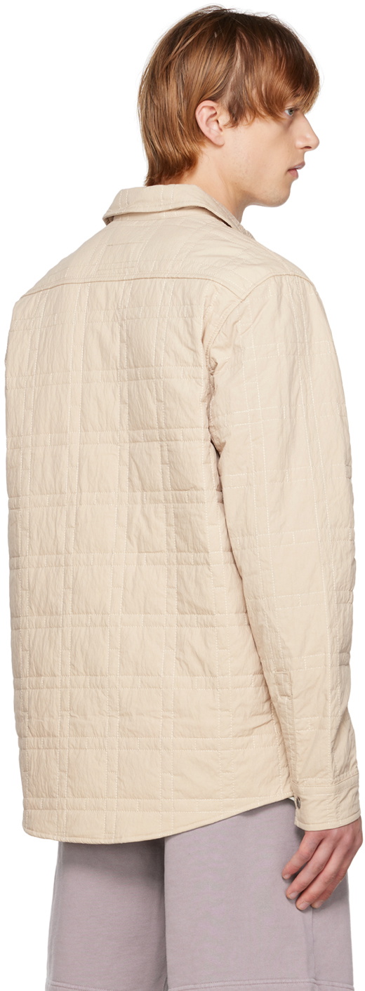 Ksubi Beige Quilted Jacket Ksubi